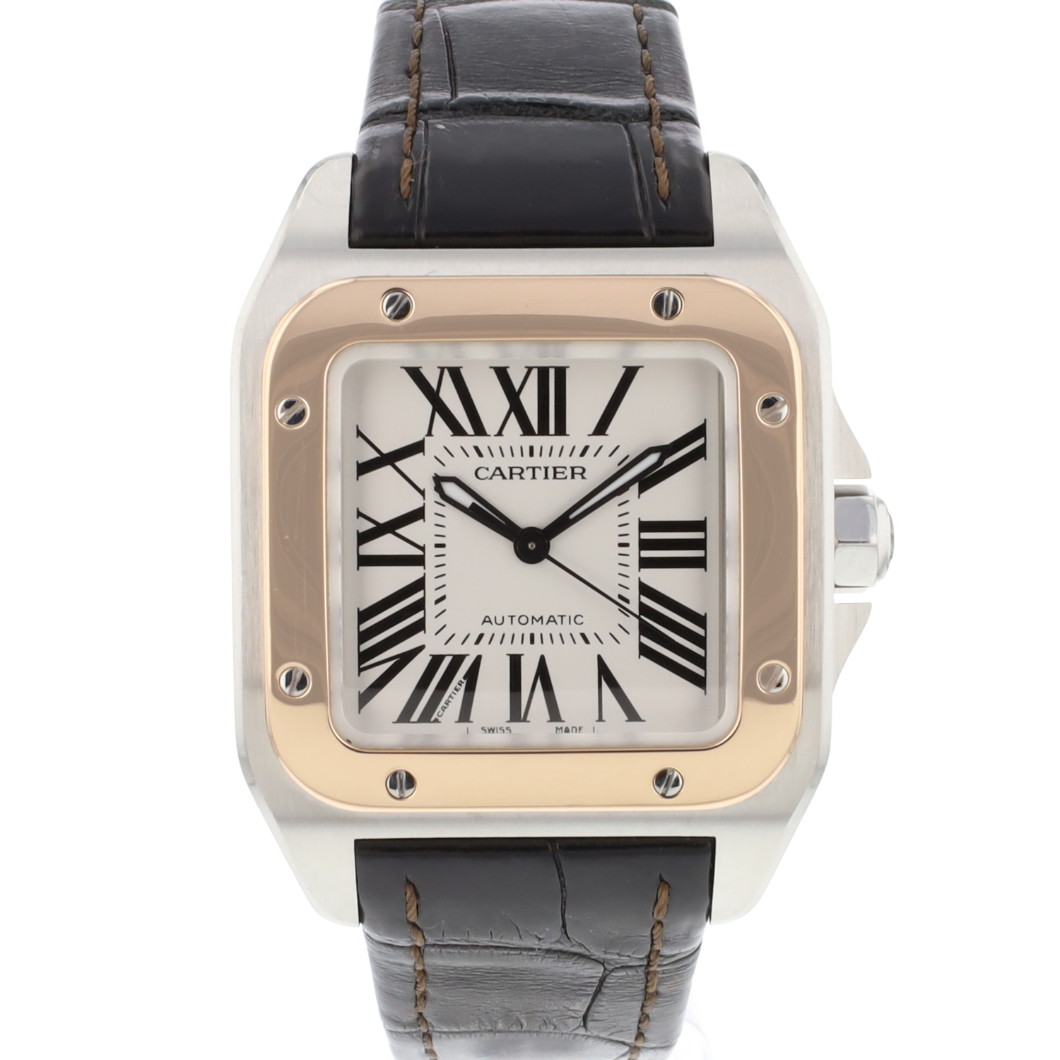 Cartier Santos 2878 in Stainless Steel Gold | CHRONEXT