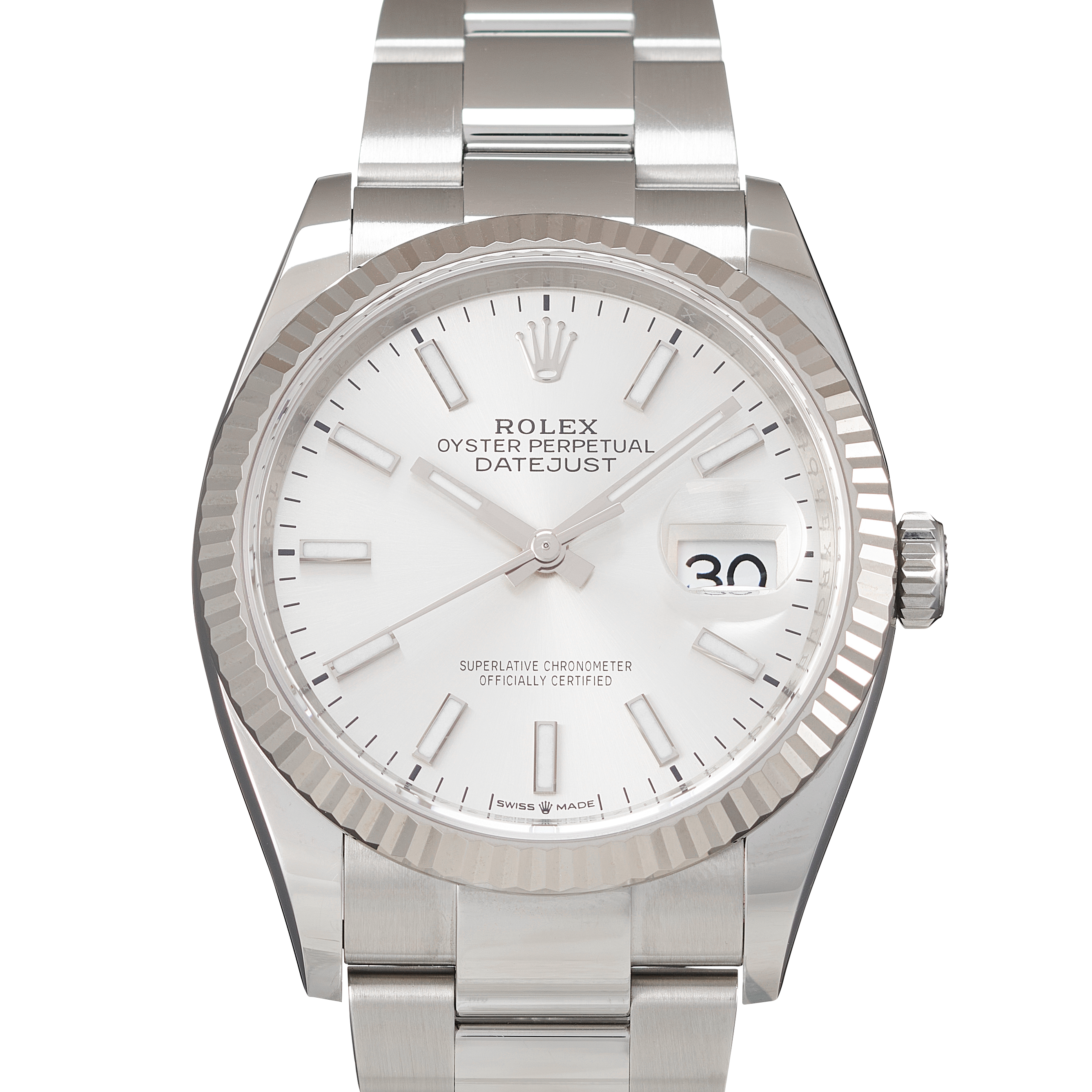 Rolex Datejust 126234 in Stainless Steel White Gold | CHRONEXT