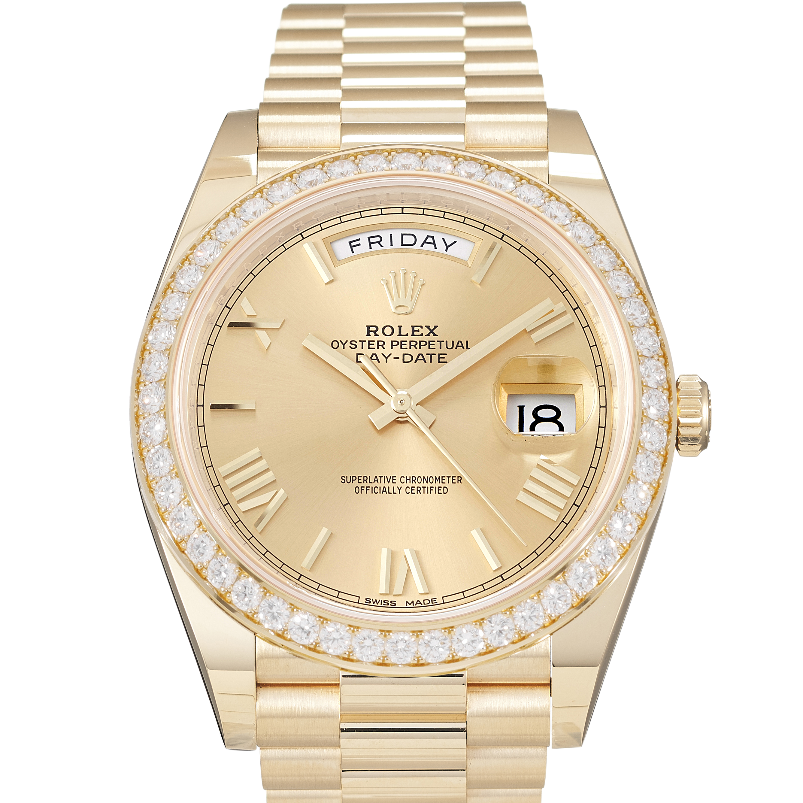Rolex Day-Date 228398TBR in Yellow Gold | CHRONEXT