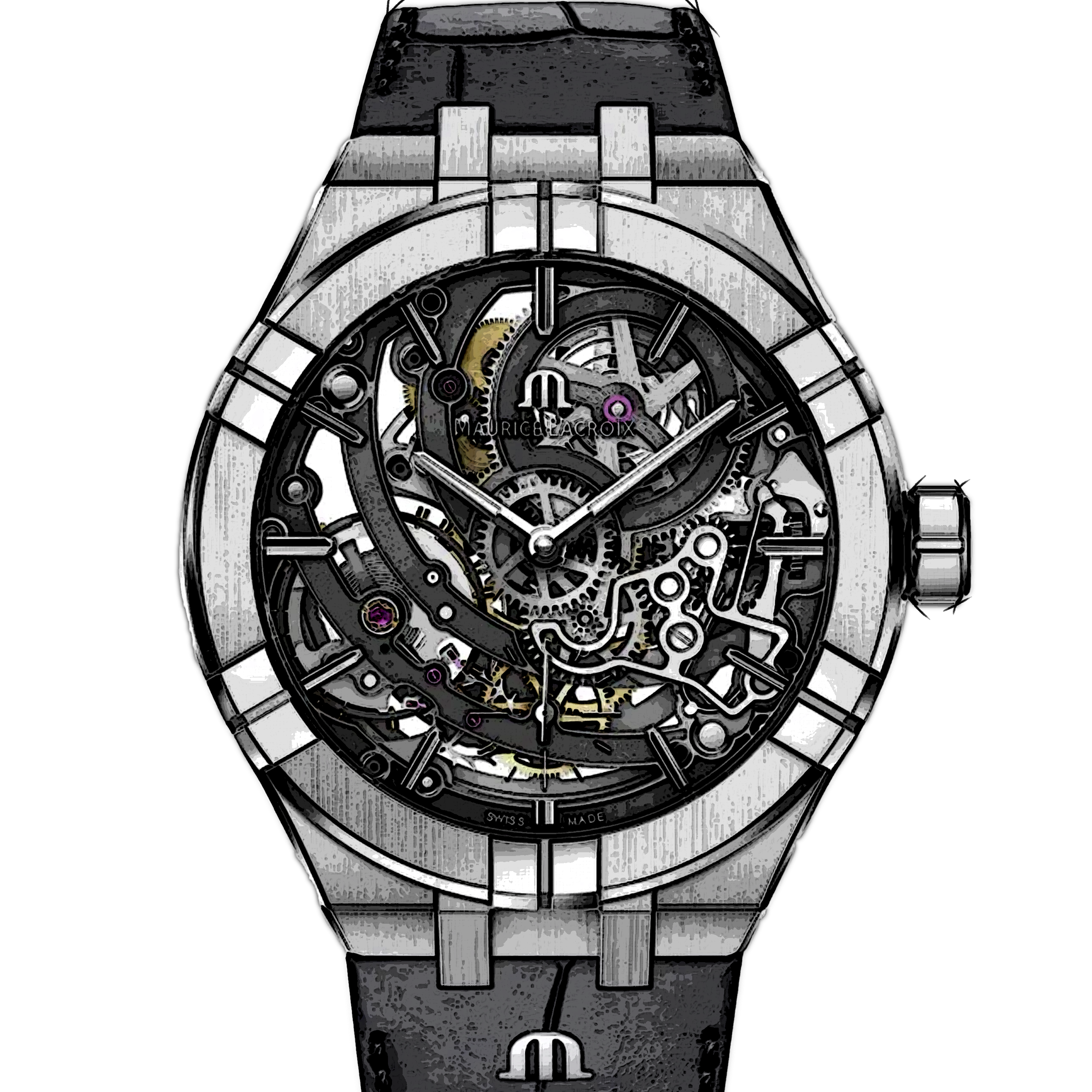 Maurice Lacroix Aikon AI6028-SS001-030-1 in Roestvrij staal | CHRONEXT