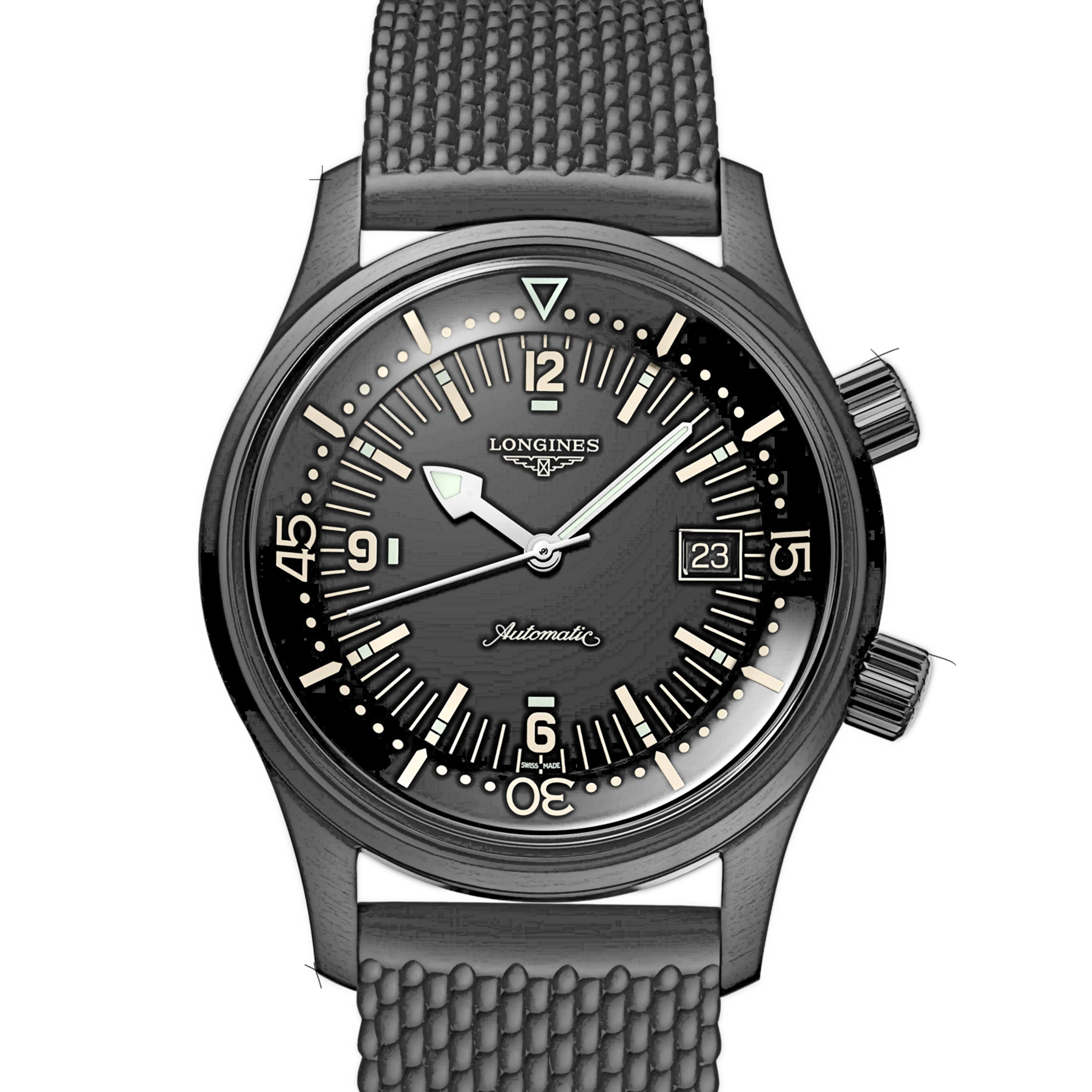 Longines Legend Diver L3.774.2.50.9 in Pvd Coated Steel | CHRONEXT