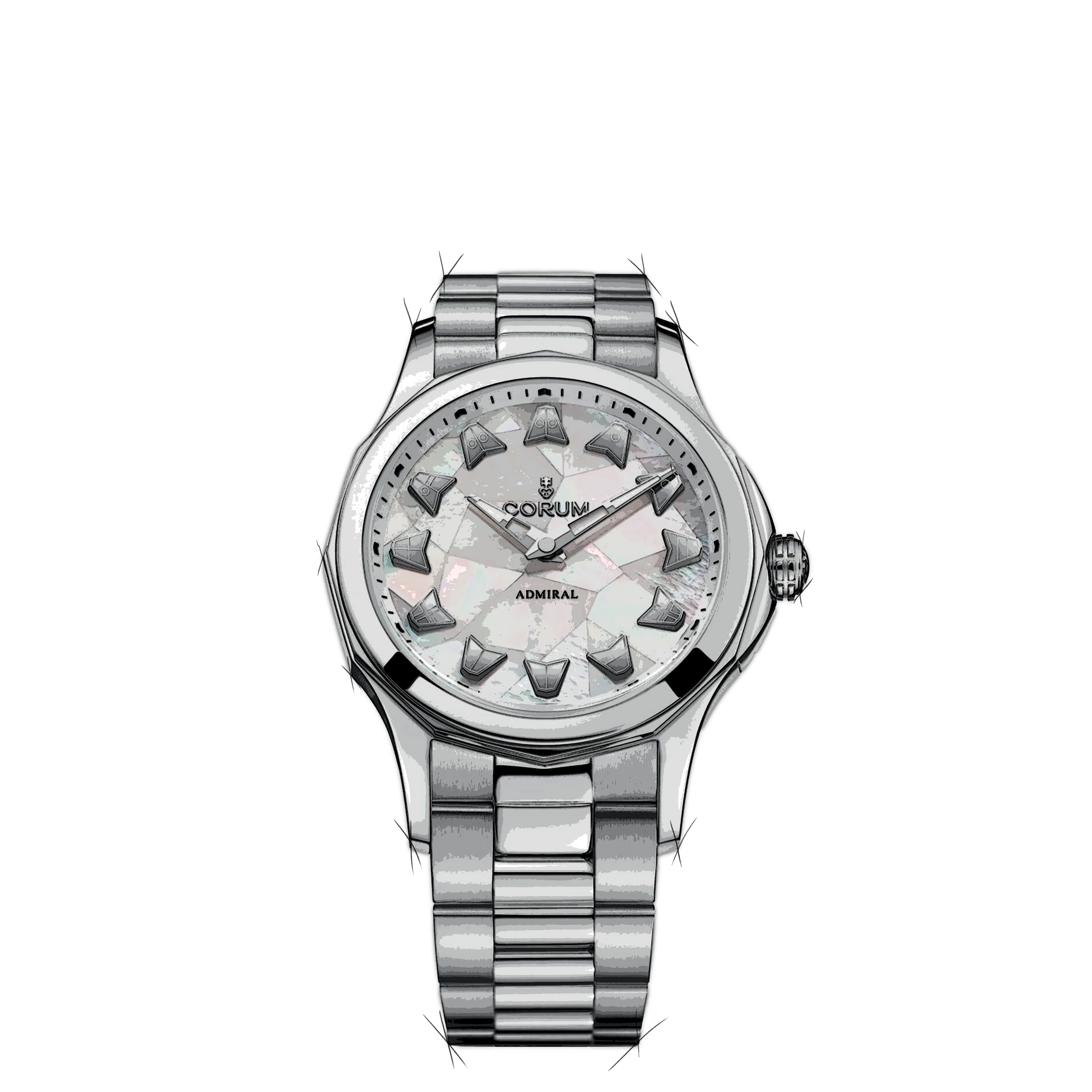 Corum Admiral 400.100.20/V200 MN02 en Acier inoxydable | CHRONEXT