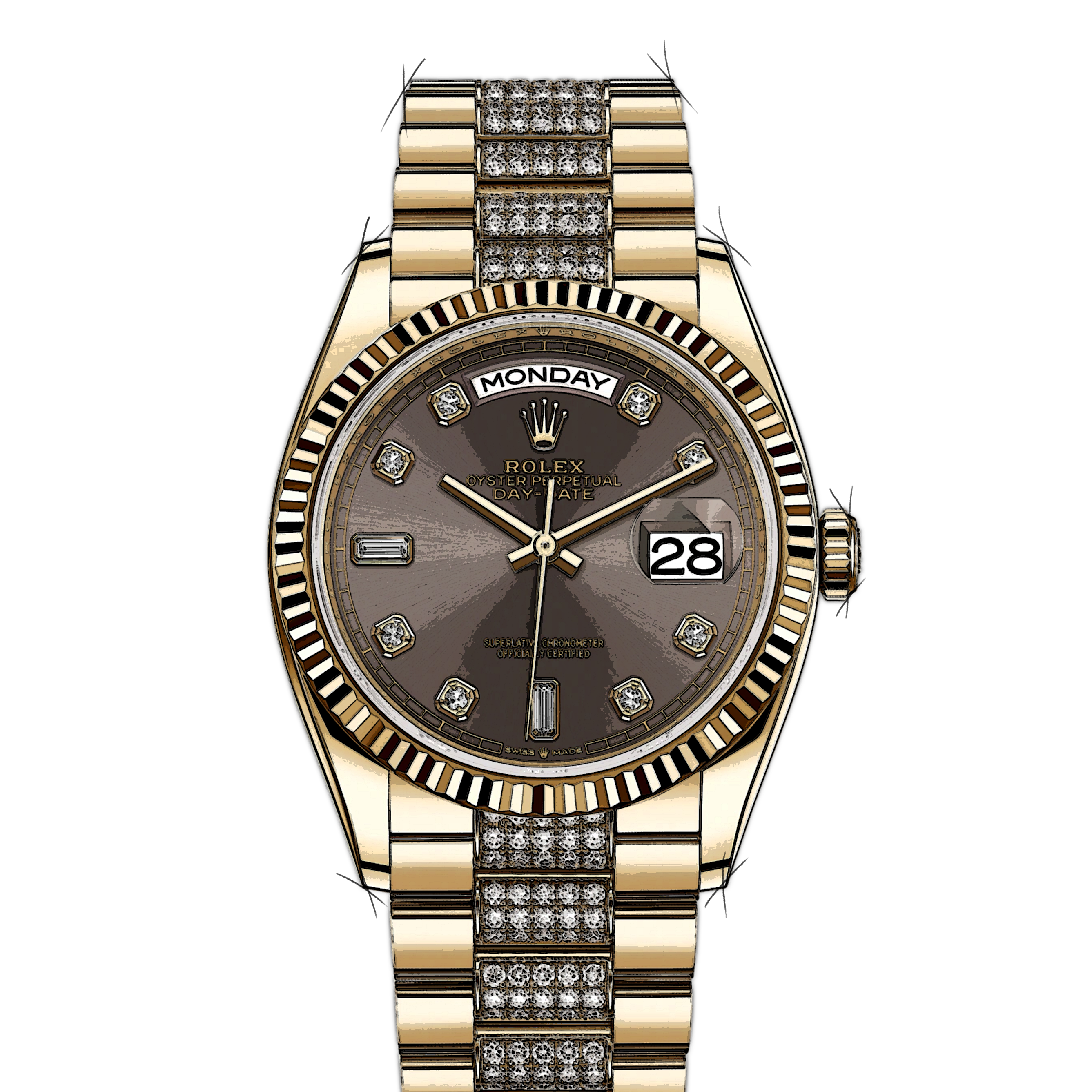 Rolex Day-Date 128238 in Yellow Gold | CHRONEXT