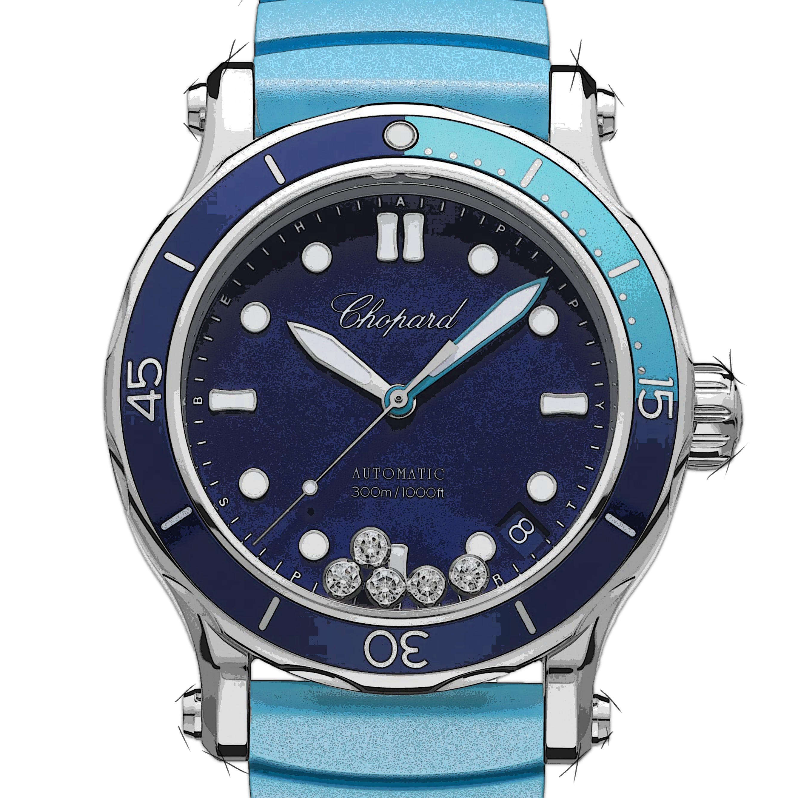 Chopard Happy Diamonds 278587-3001 in Edelstahl | CHRONEXT