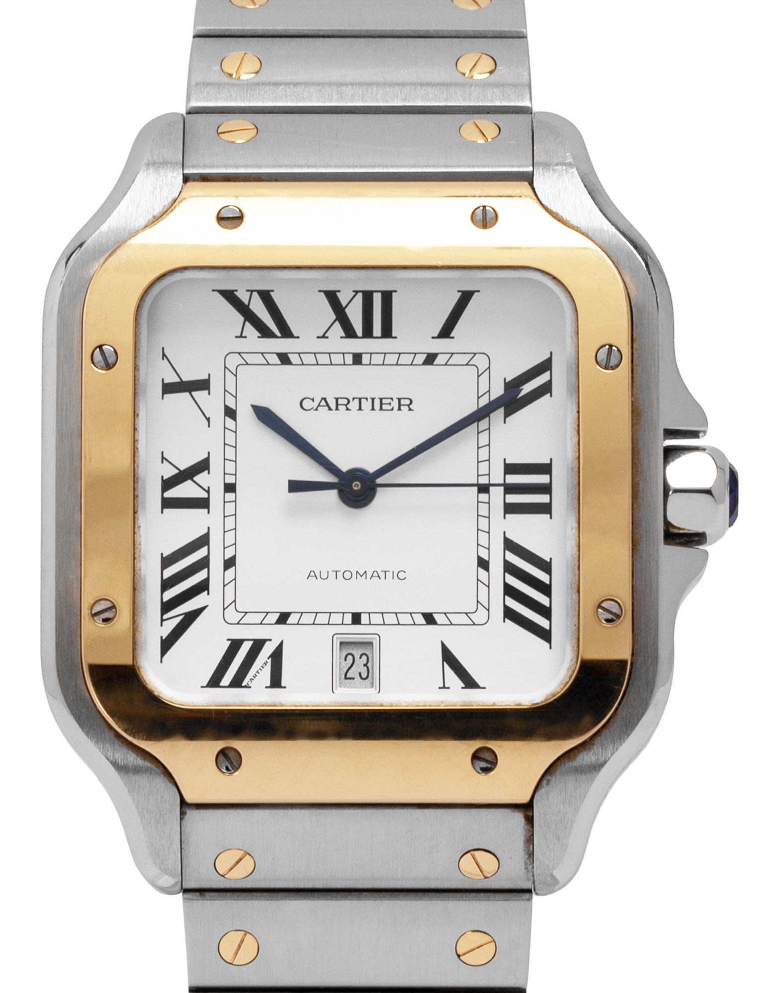 Cartier Santos W2SA0009 in Stainless Steel Yellow Gold | CHRONEXT