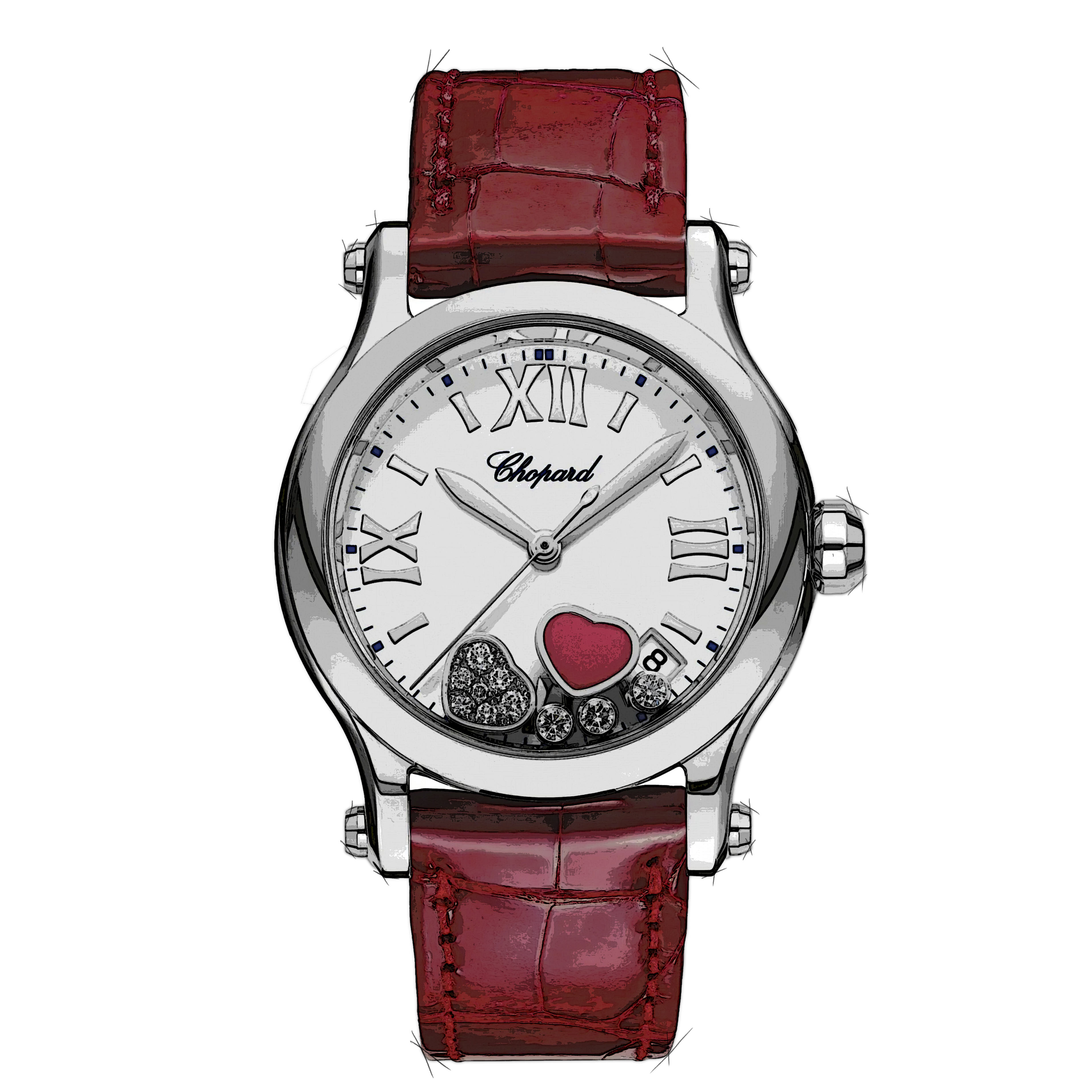 Chopard Happy Hearts 278582-3005 in Roestvrij staal | CHRONEXT