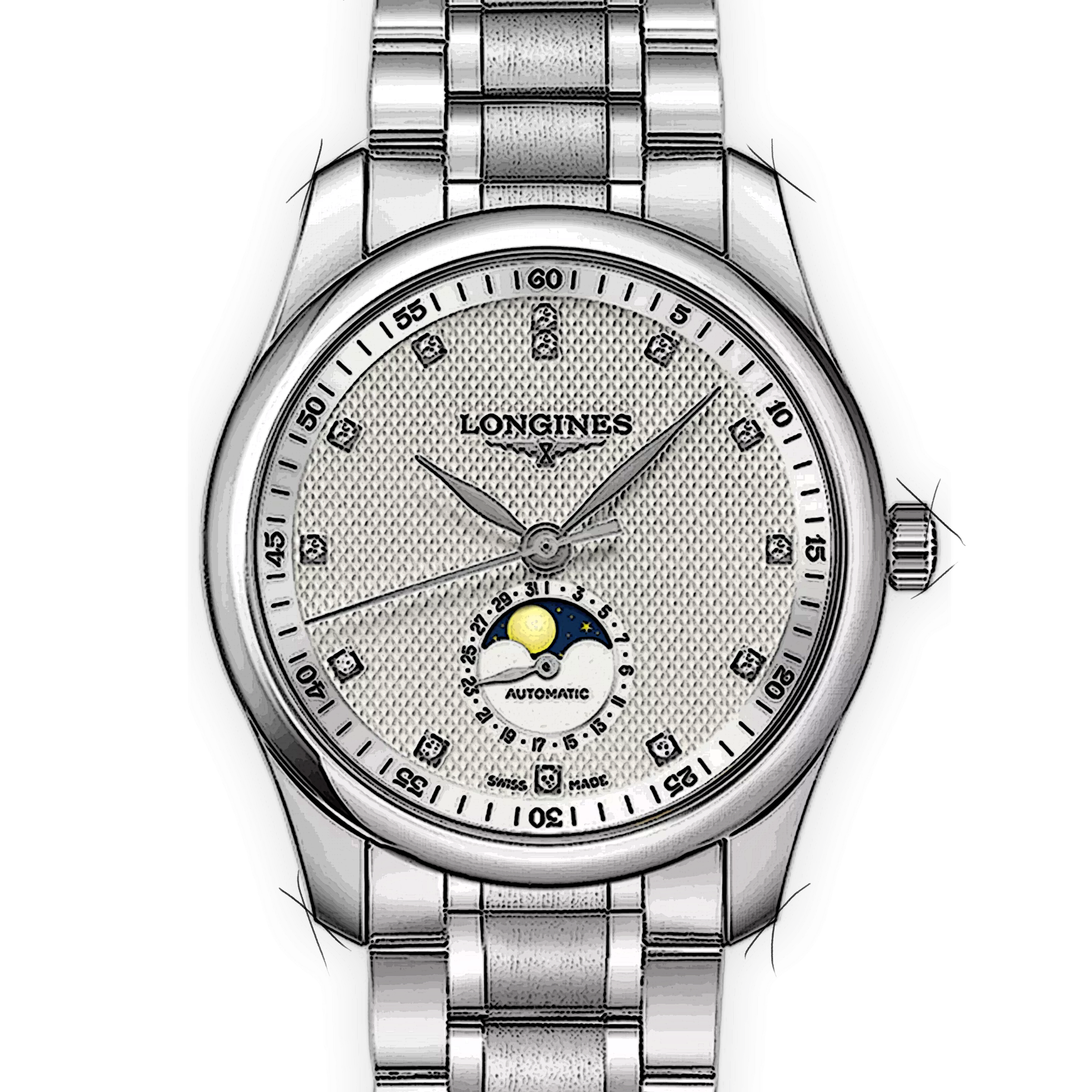 Longines Master L2.909.4.77.6 in Stainless Steel | CHRONEXT