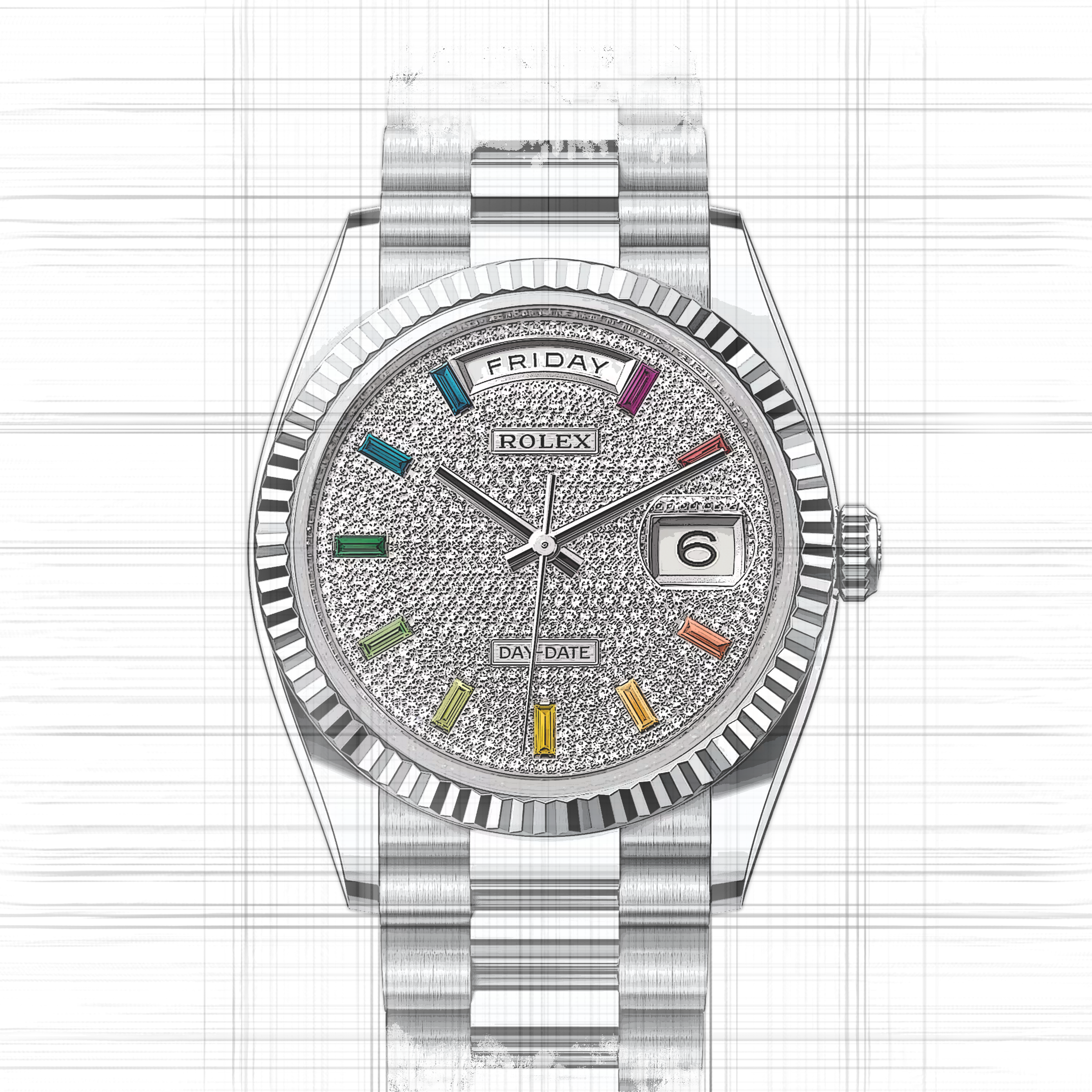 Rolex Day-Date 128236 in Platin | CHRONEXT